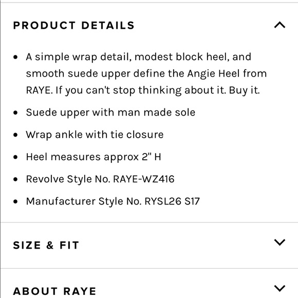 RAYE | Shoes | Raye The Label Angie Heels | Poshmark